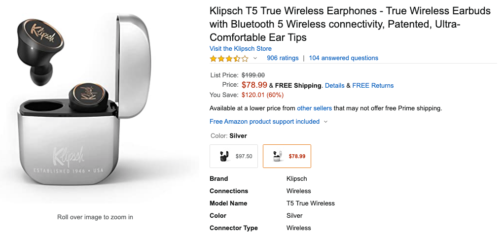 Klipsch's excellent-sounding T5 true wireless earbuds are just $79 on ...