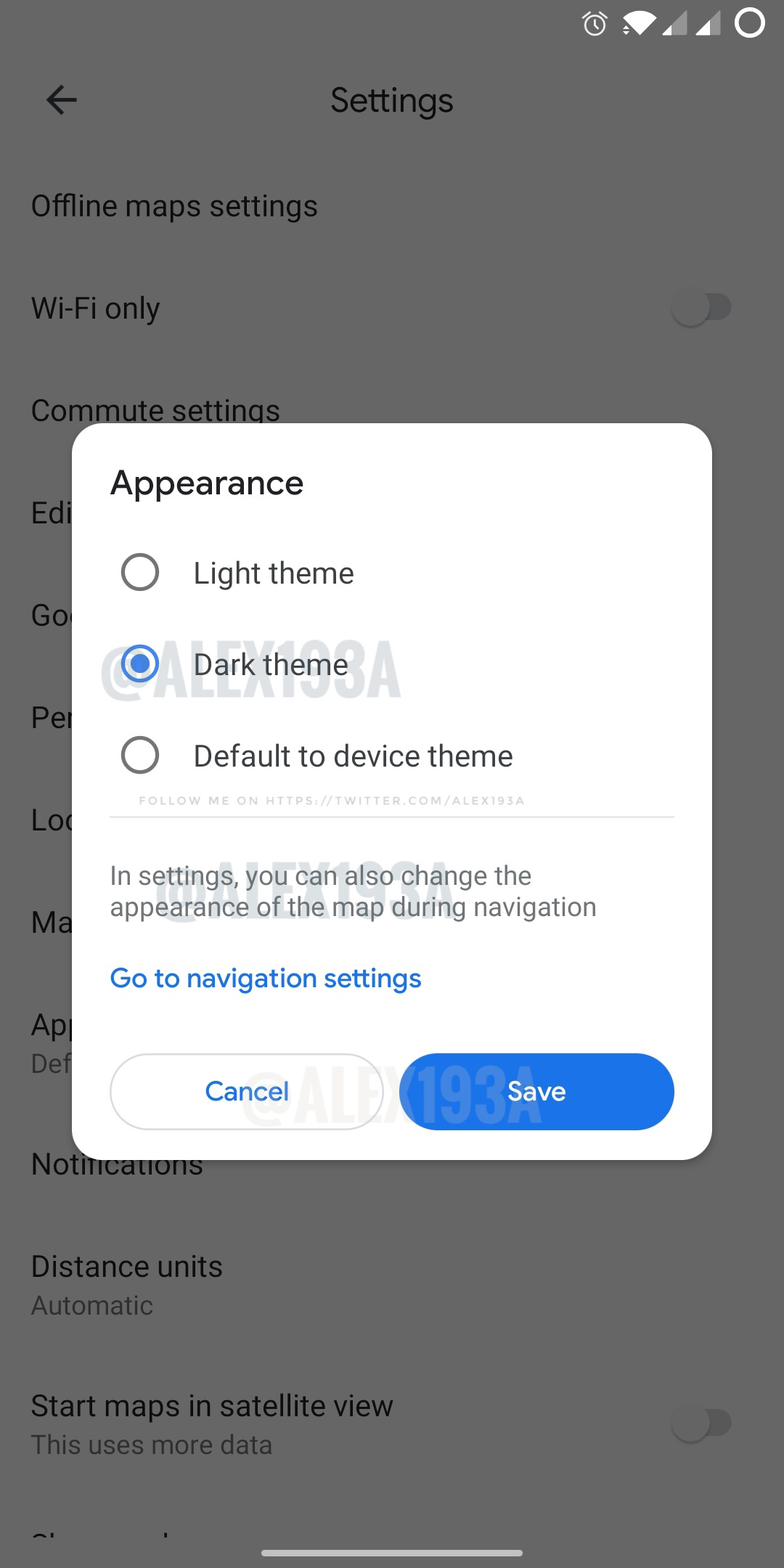Dark mode for Google Maps is almost ready for prime time