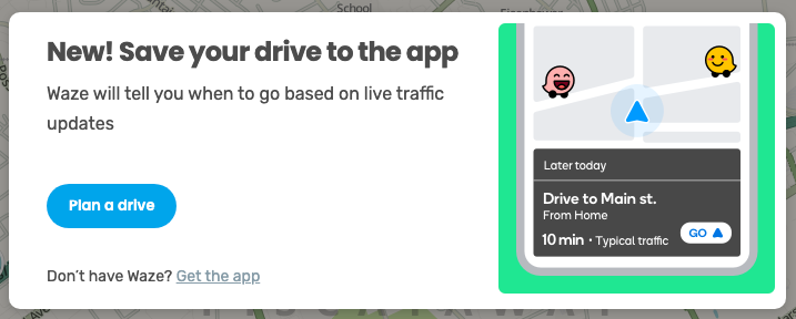 Waze routes can now be planned on your computer and sent to your phone