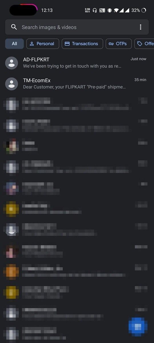 Google Messages conversation categories are about to roll out