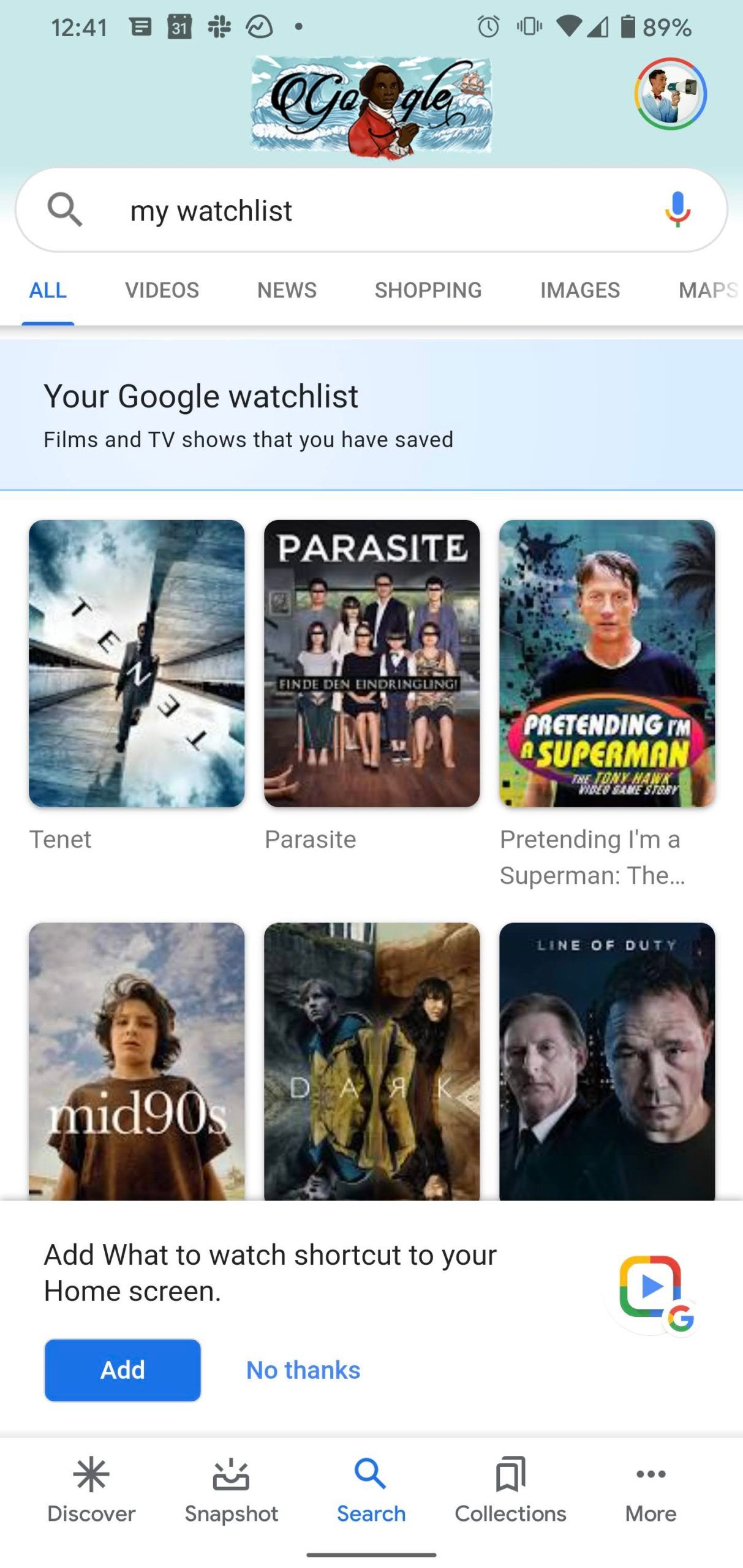 The Google TV watchlist is integrated with Google Search and your Play ...