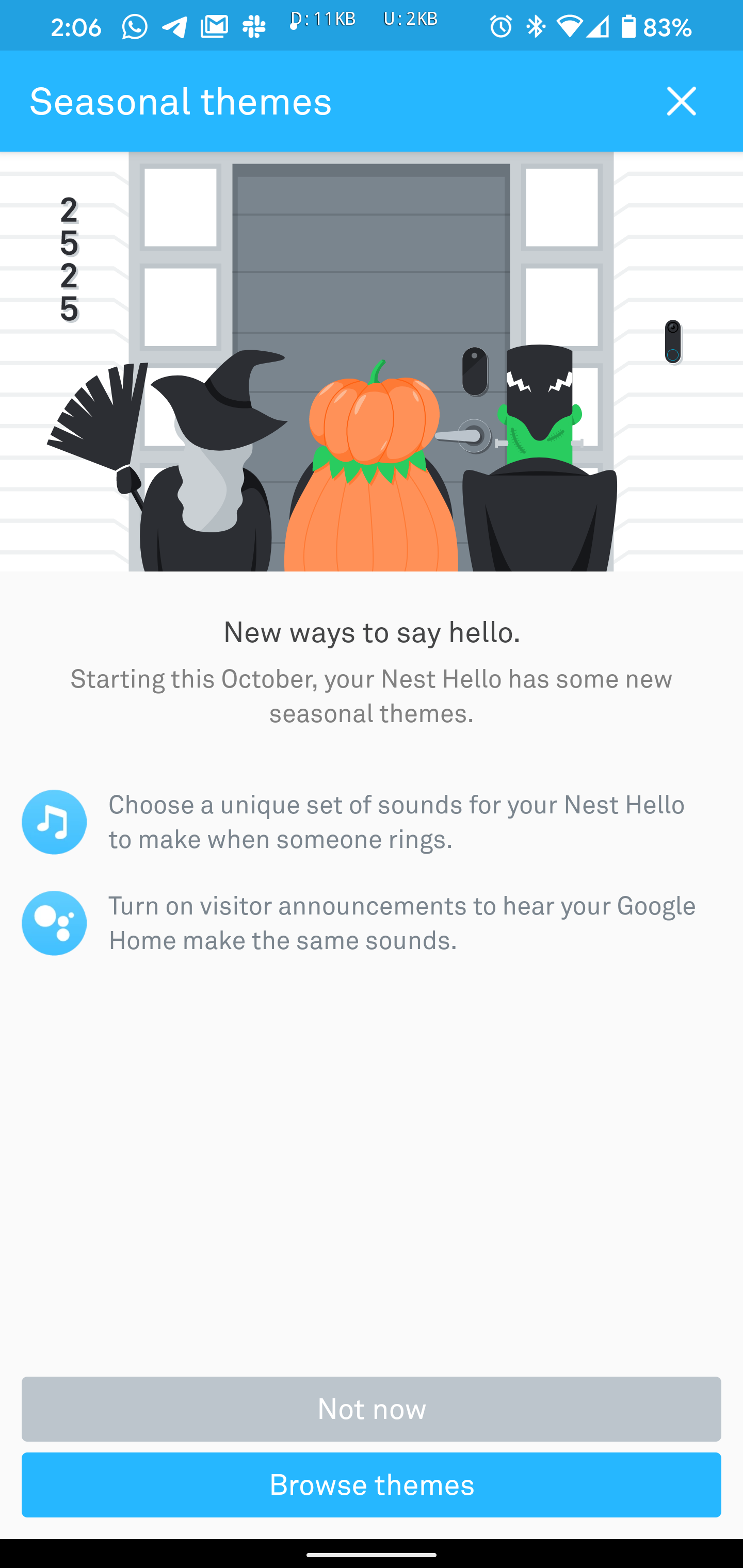 Nest Hello's spooky Halloween sounds are back, this time for Canada as well
