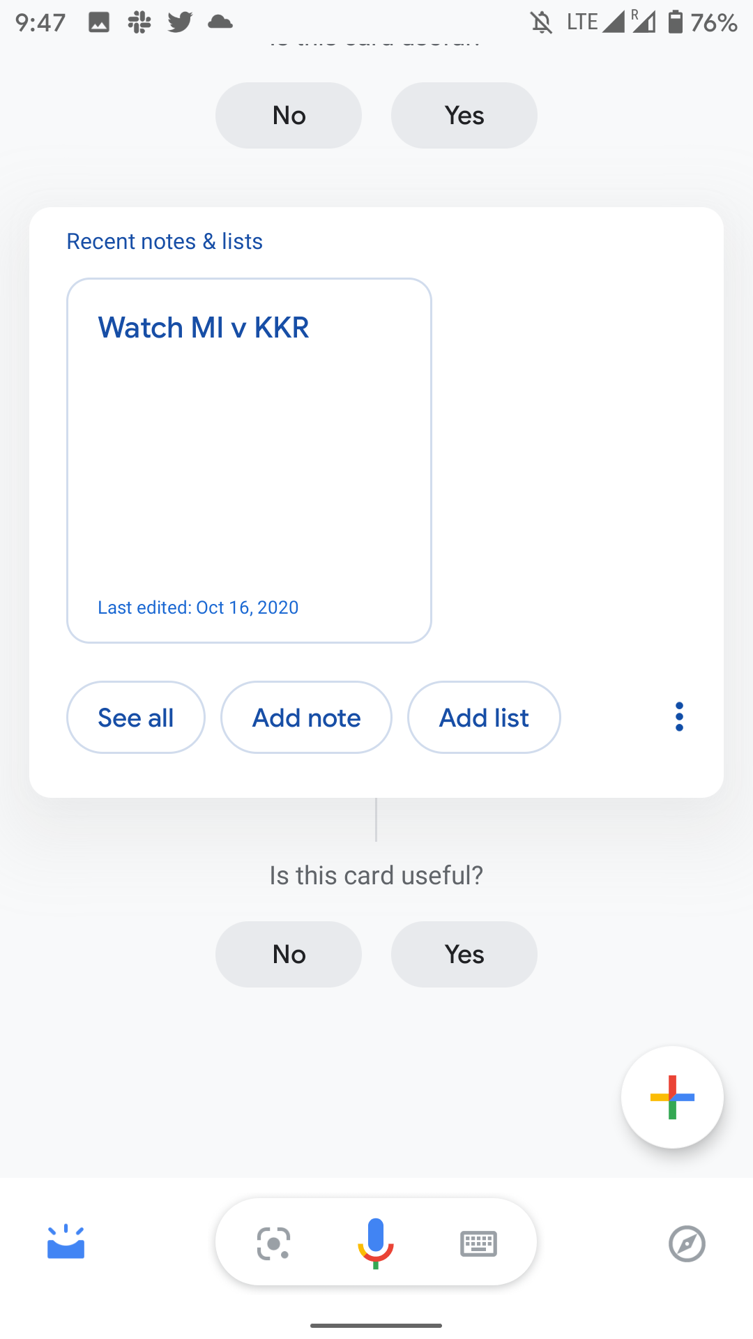 New Google Assistant shortcuts let you quickly add a note or shopping item
