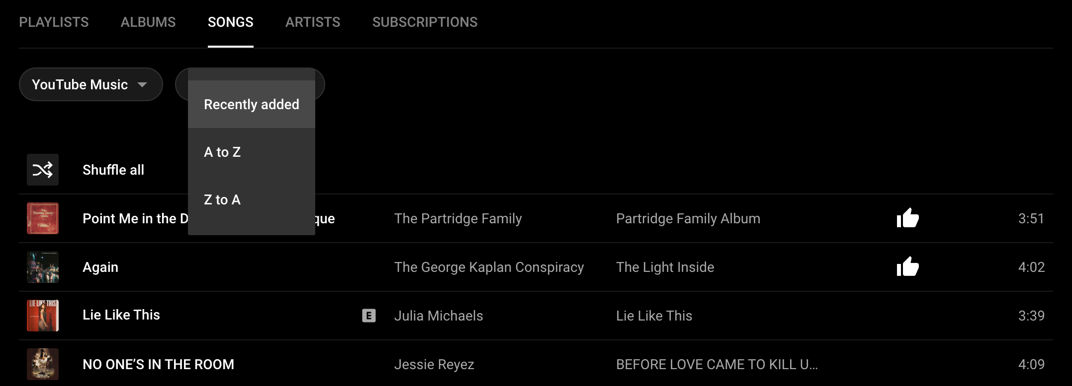 YouTube Music adds new library sorting options on the web