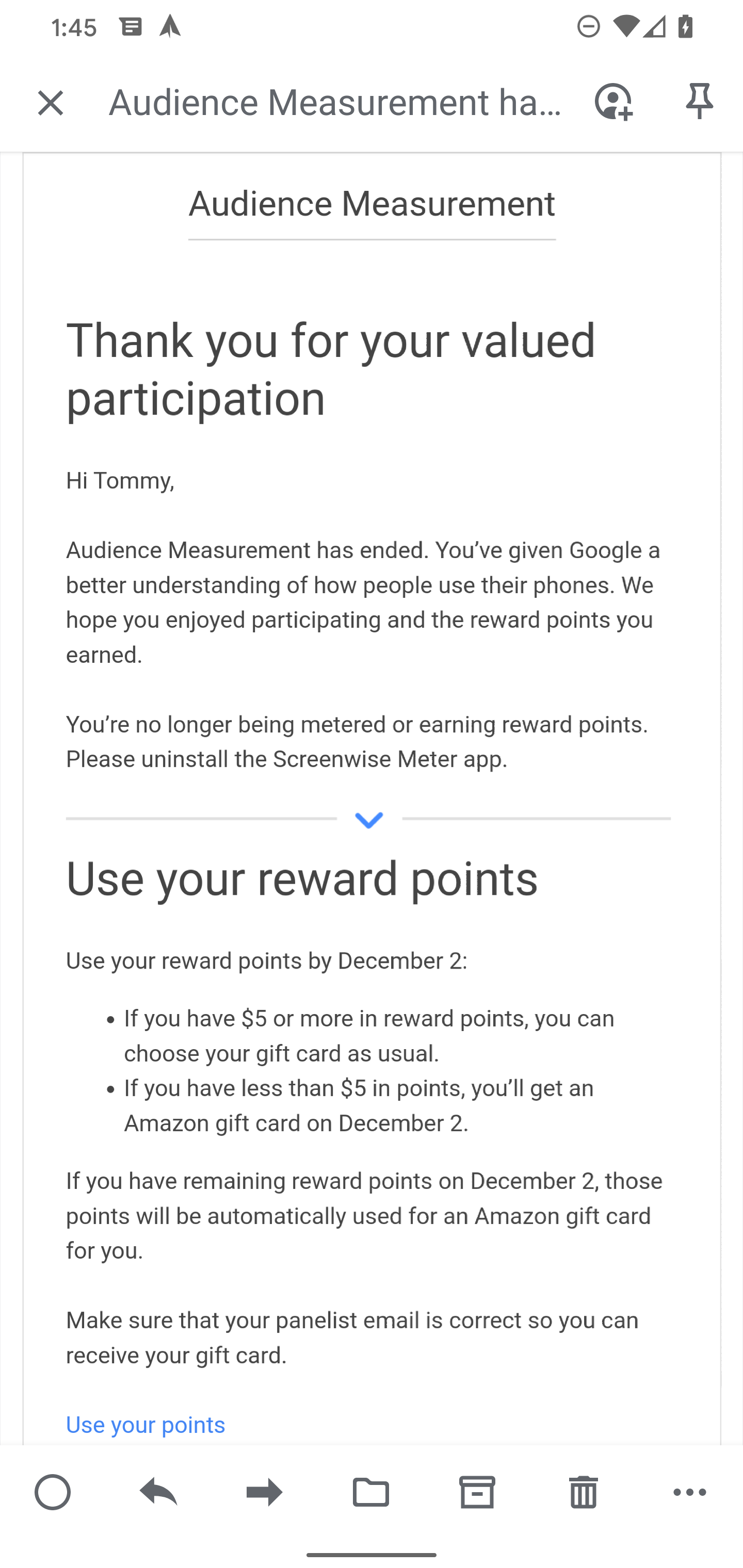 Google's Screenwise Meter app and its rewards program are now dead