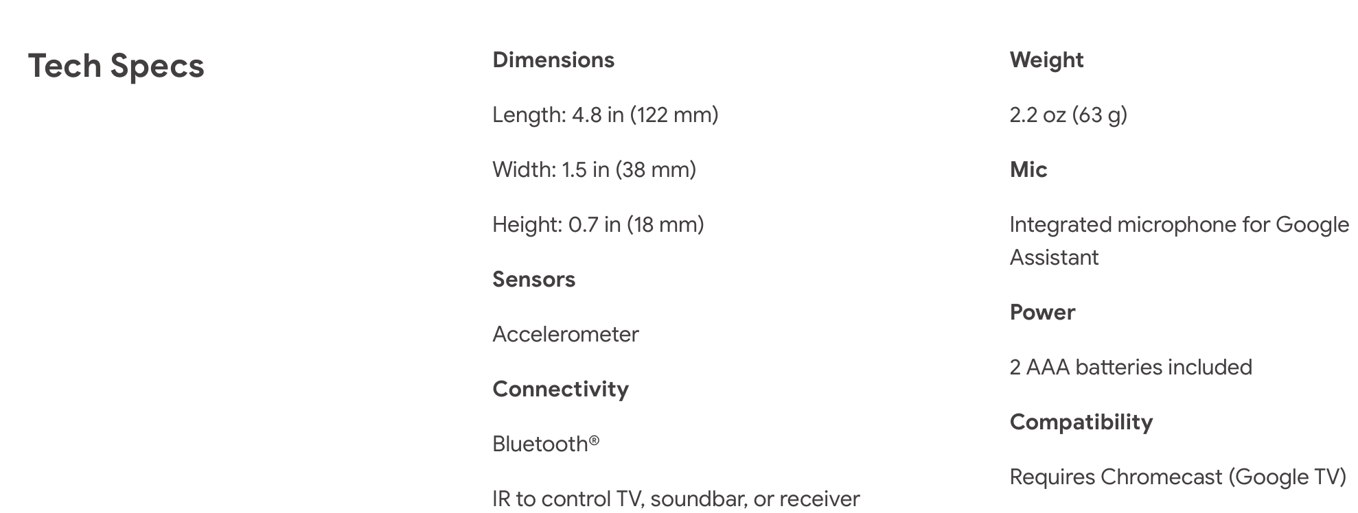 The new Chromecast remote is available on the Google Store in case you ...