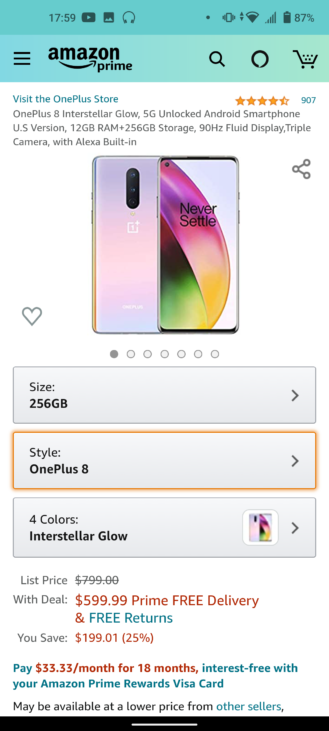 256GB OnePlus 8 and 8 Pro are each $200 off right now at Amazon
