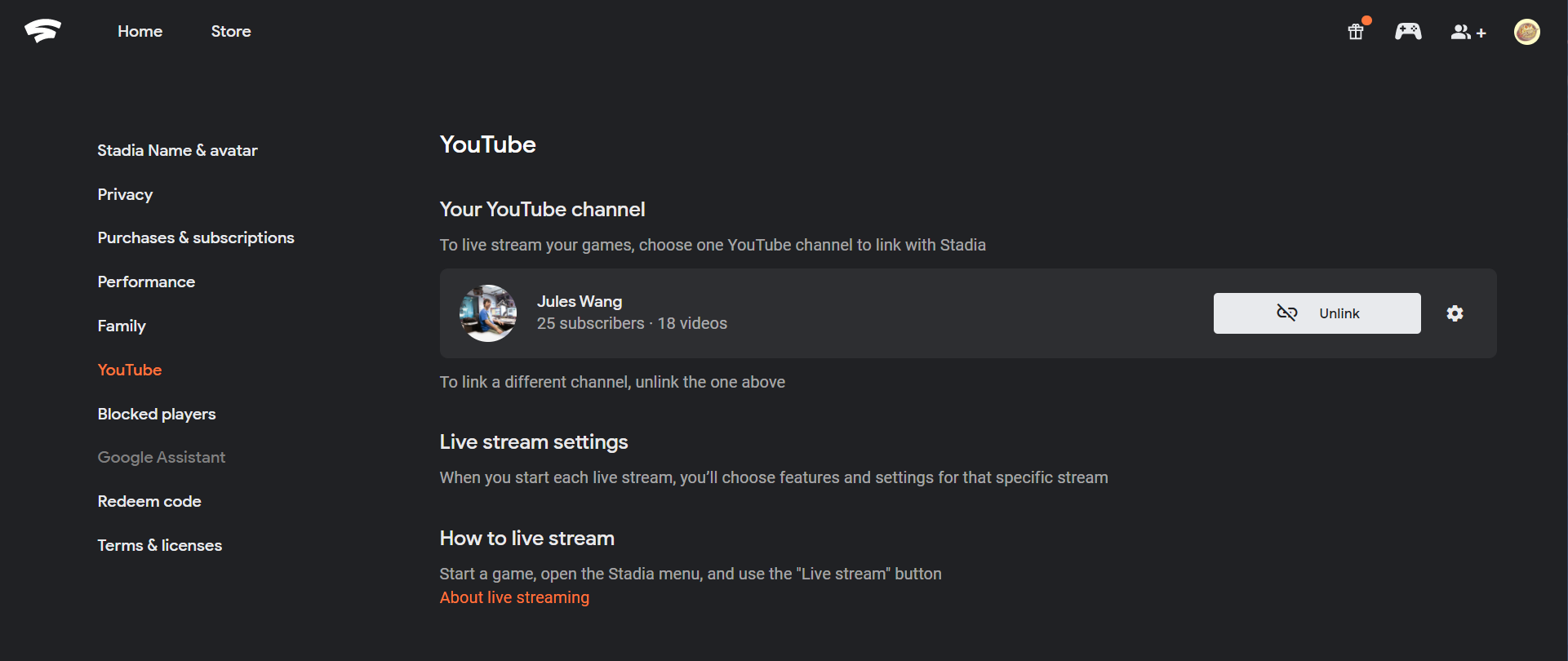 Stadia is finally letting users live-stream their gameplay direct to ...