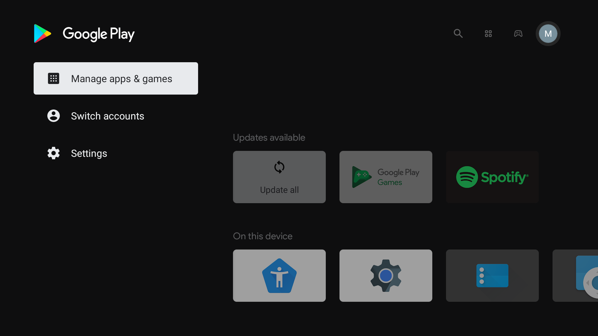 Play Store gets a minor interface revamp on Android TV