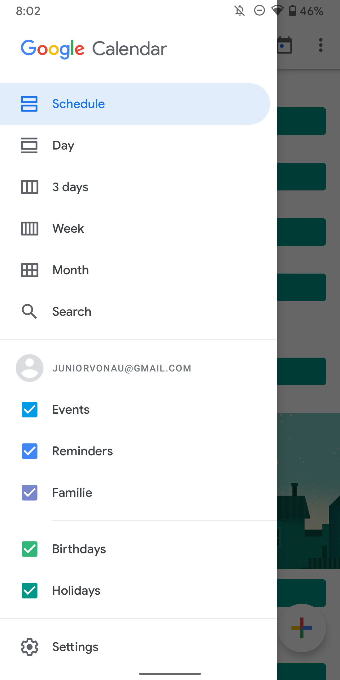 Google Calendar finally moved its search button to the top bar