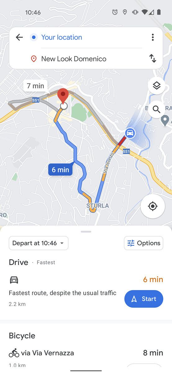 Google Maps is testing a not-so-intuitive routing screen