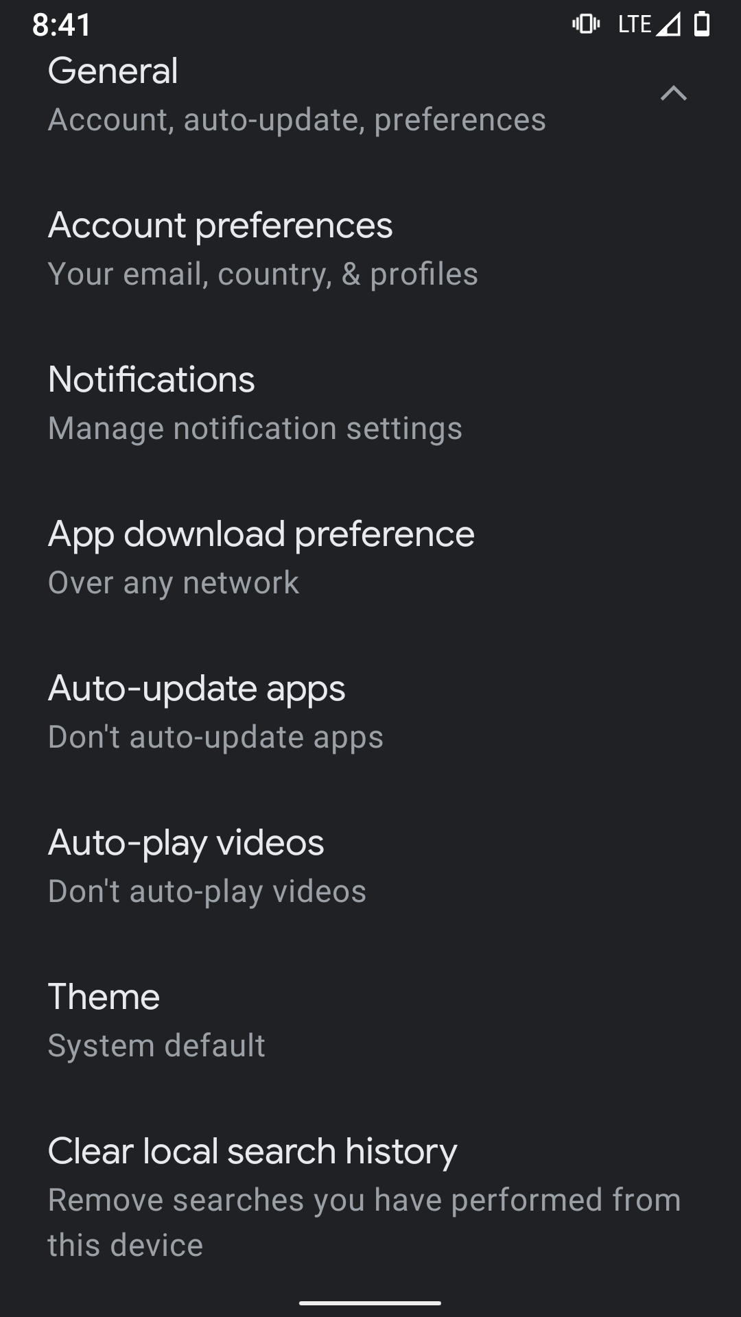 Google is testing a redesigned Play Store settings screen