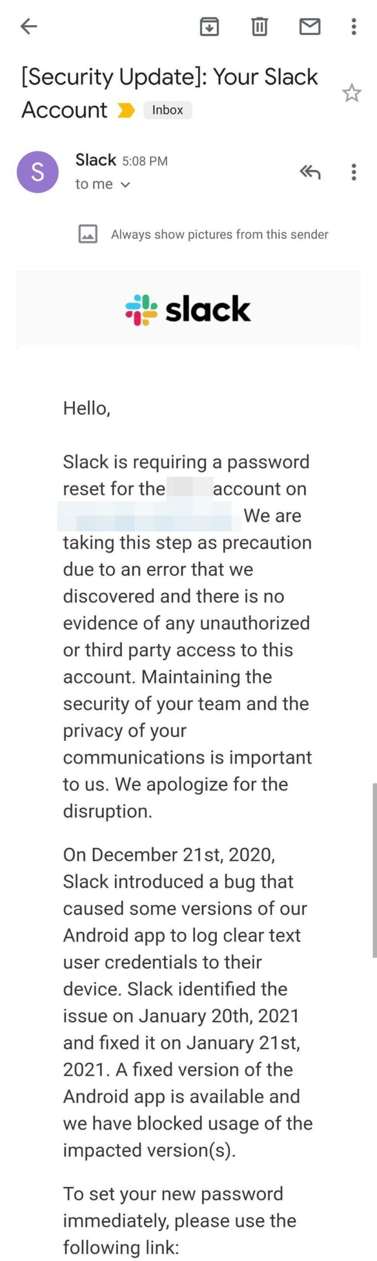 That Slack email you just got asking to reset your password is legit ...