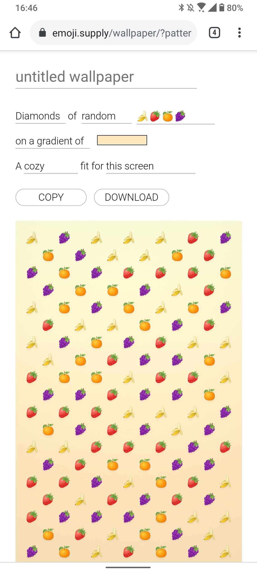 This website lets you create custom wallpapers from your favorite emojis