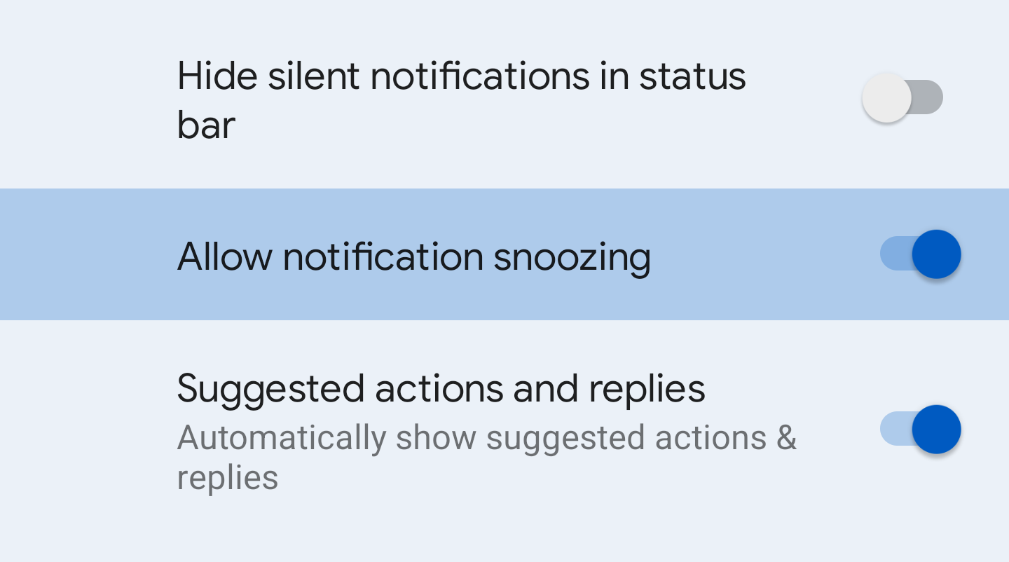 Snoozing notifications becomes more convenient with Android 12