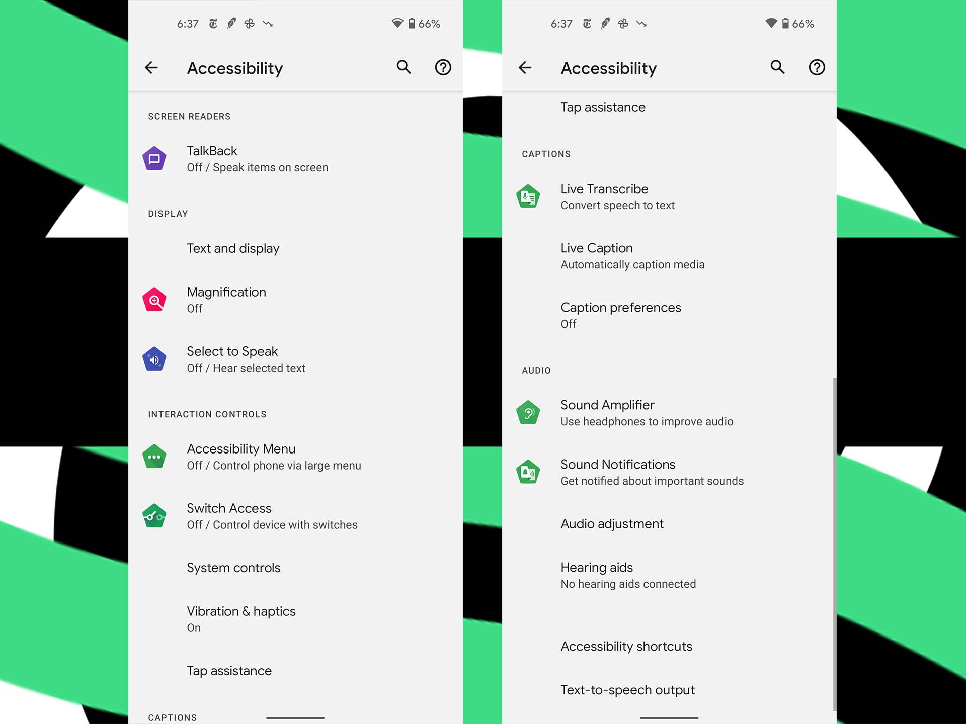 Android 12 DP2 cleans up accessibility menu
