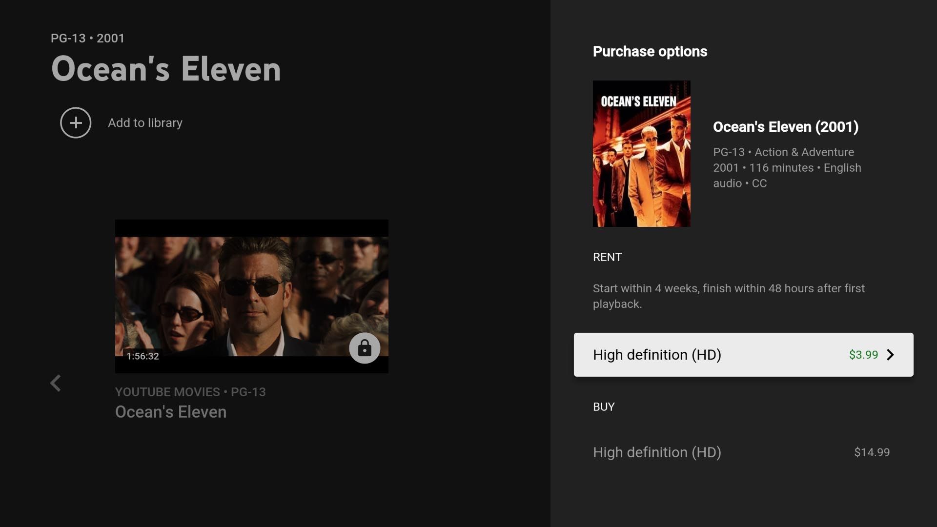 YouTube TV adds your Google movie collection to its library