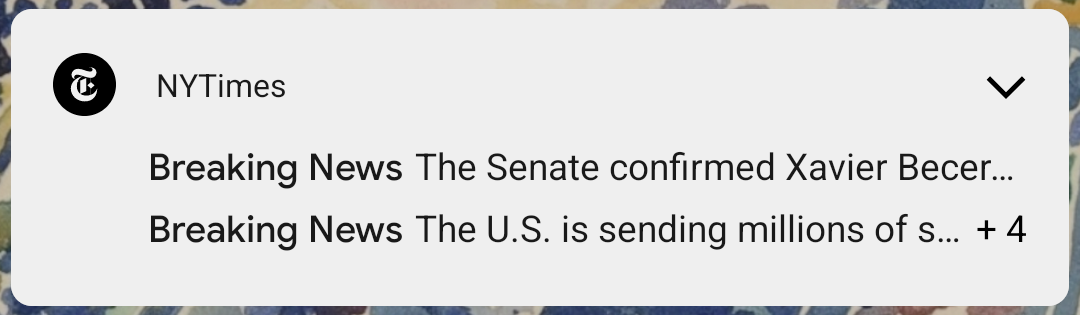 Android 12 DP3 relocates the stacked notification count