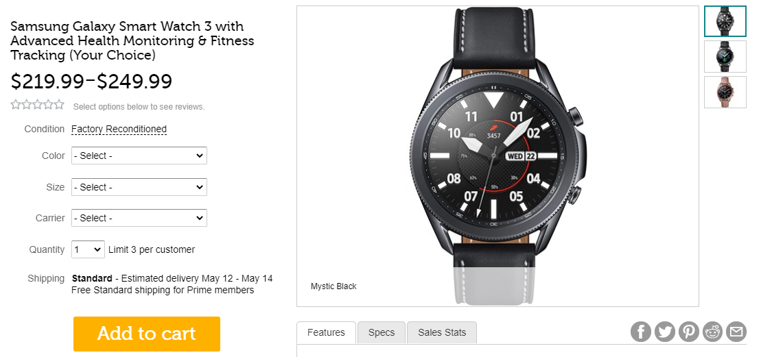 Get your pick of refurbished Samsung Galaxy Watches starting at $115