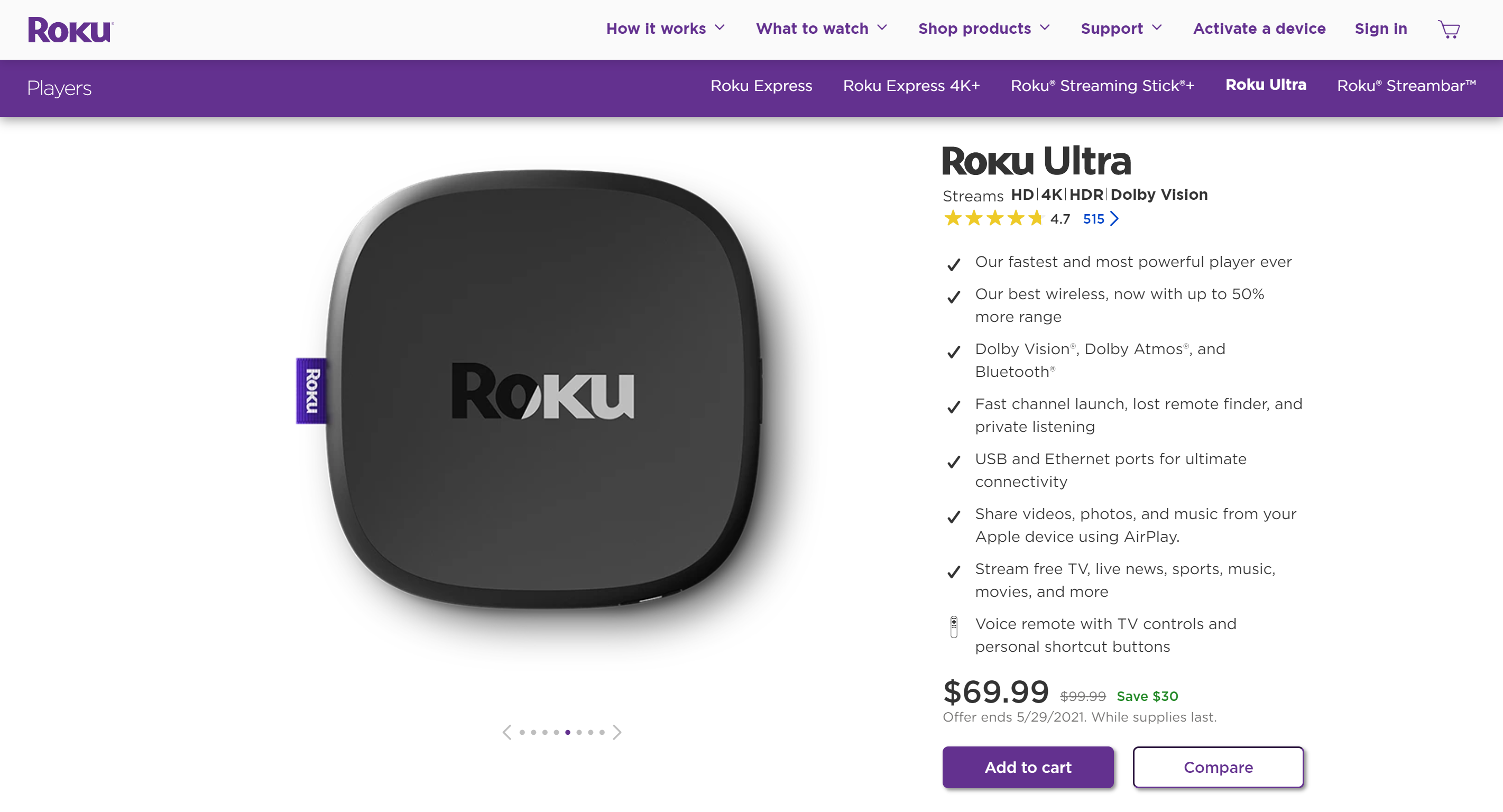 Save $30 on Roku's best streaming box right now