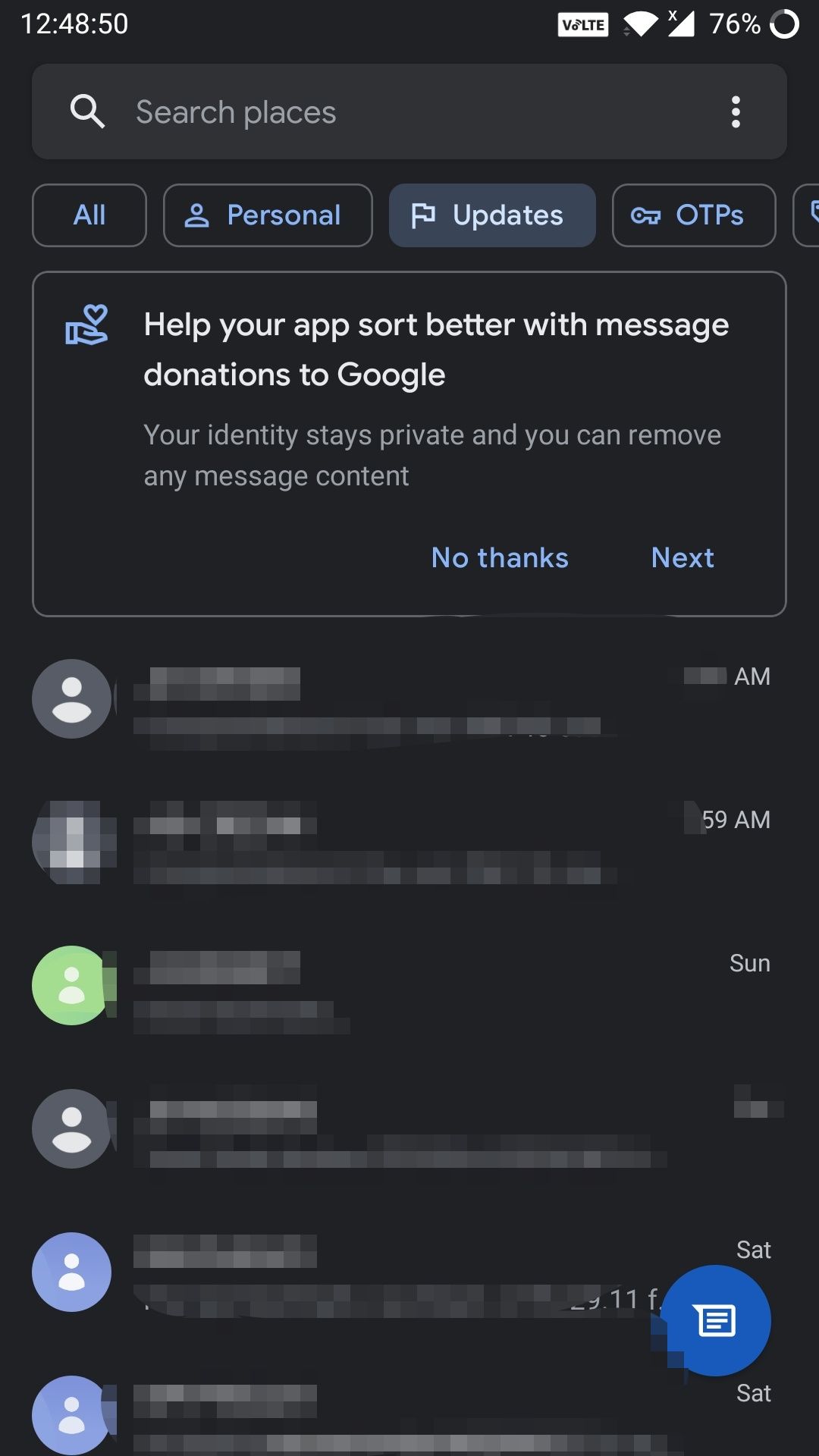 Google Messages will tidy up your OTP-riddled inbox