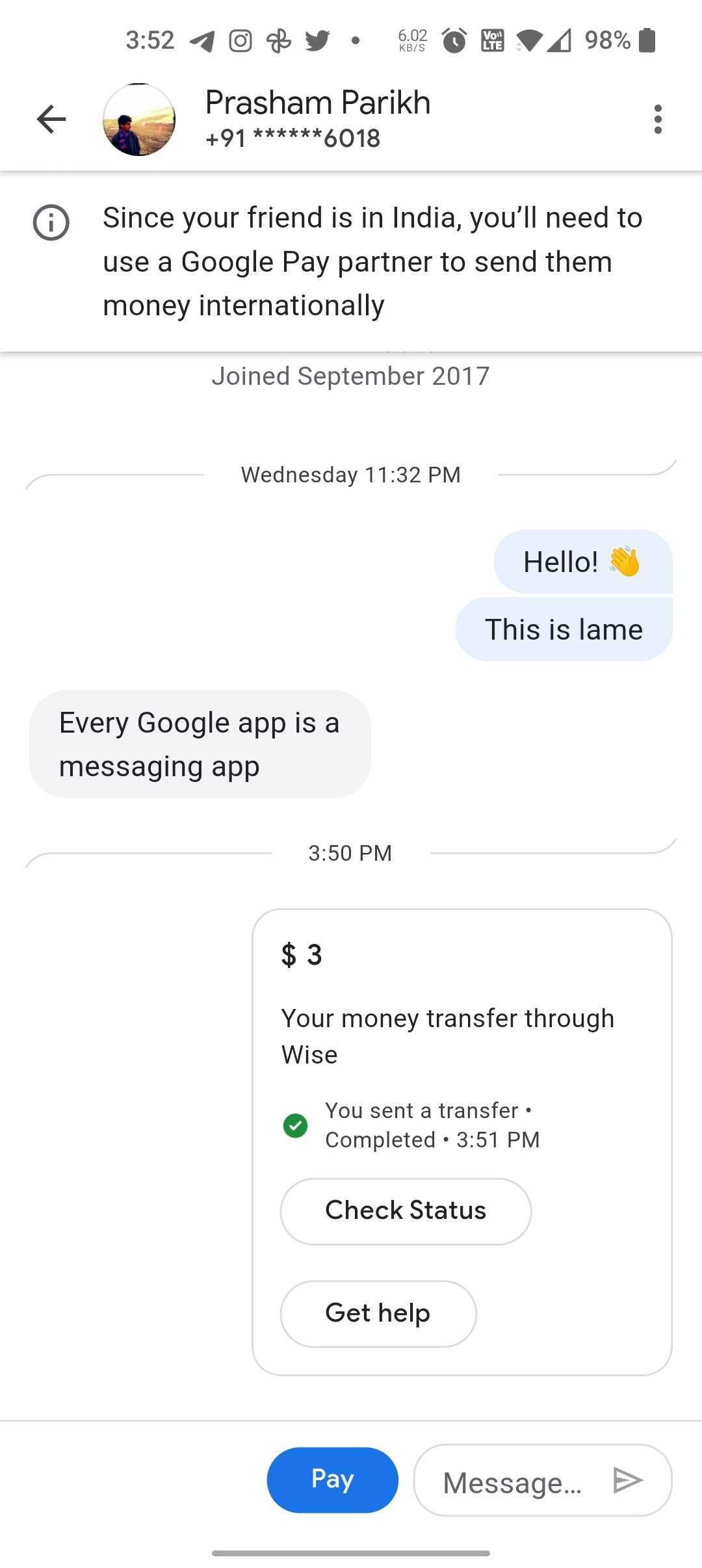 How to send money internationally with Google Pay