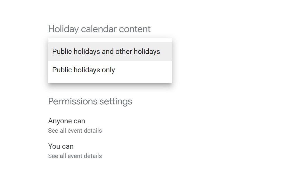 You can now hide holidays that won't give you time off in Google Calendar