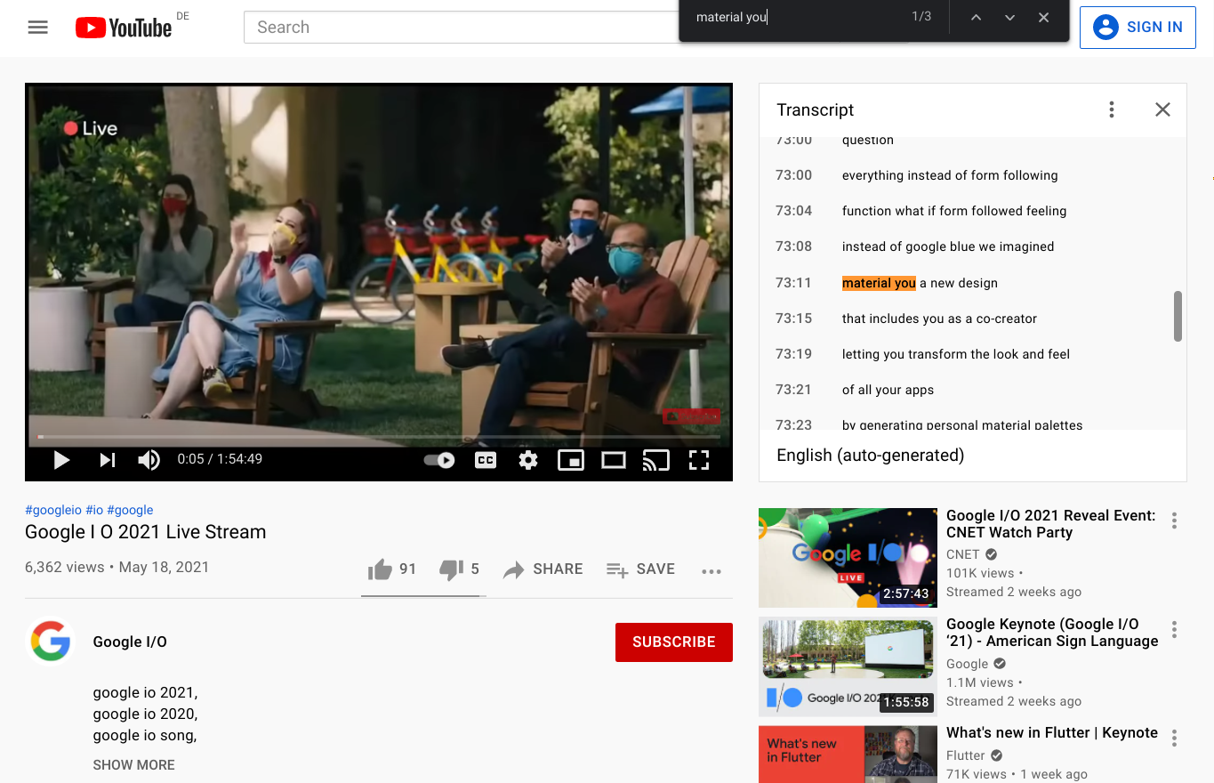 How to find specific parts in a YouTube video without having to watch ...