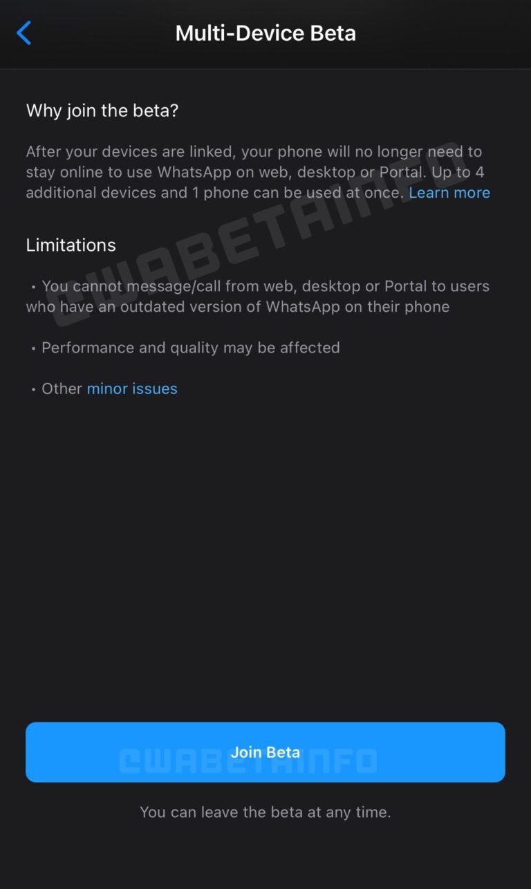 WhatsApp multi-device won’t support more than one phone