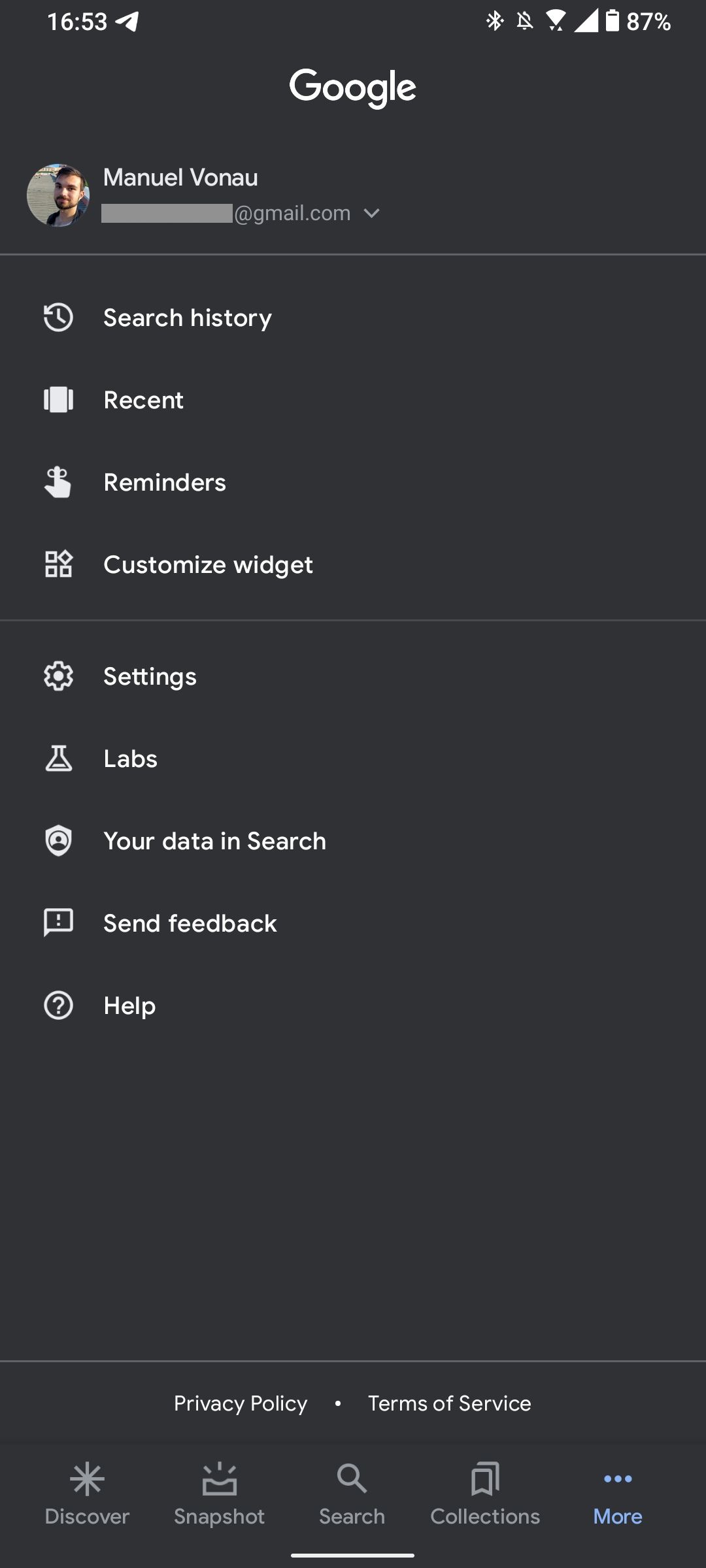 How to find your Google account settings in the Google app for Android