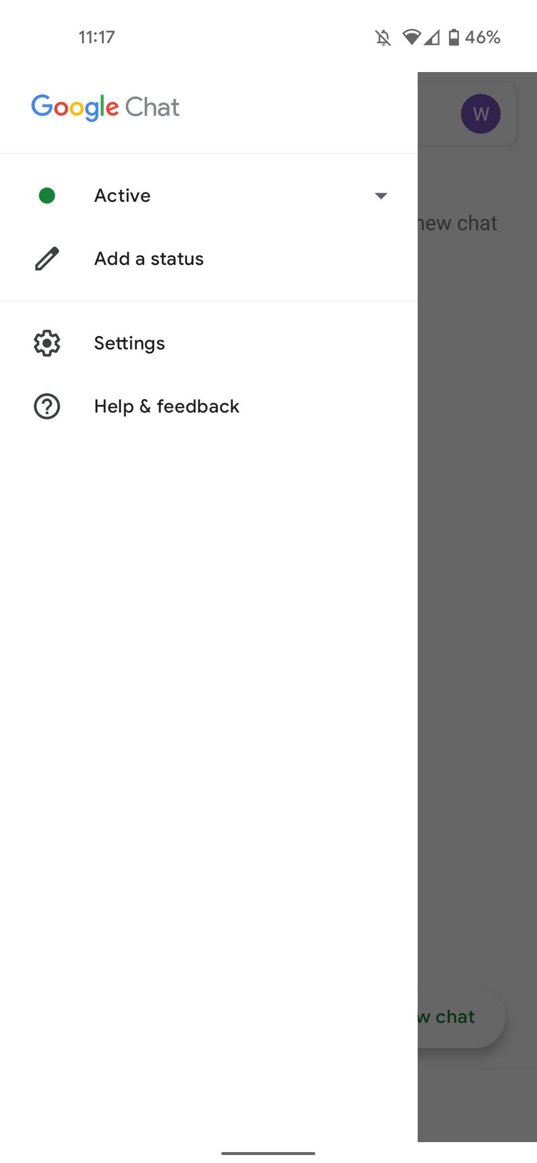 Google Chat's custom statuses are now live on mobile devices