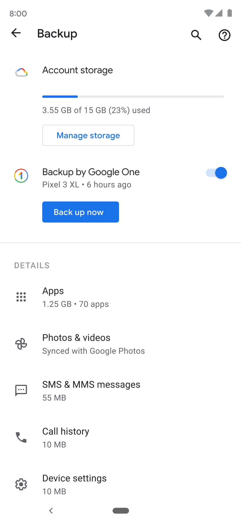 Android's streamlined backup UI is probably already on your phone