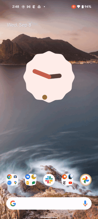 Android 12 debuts its beautiful new Material You Clock widgets