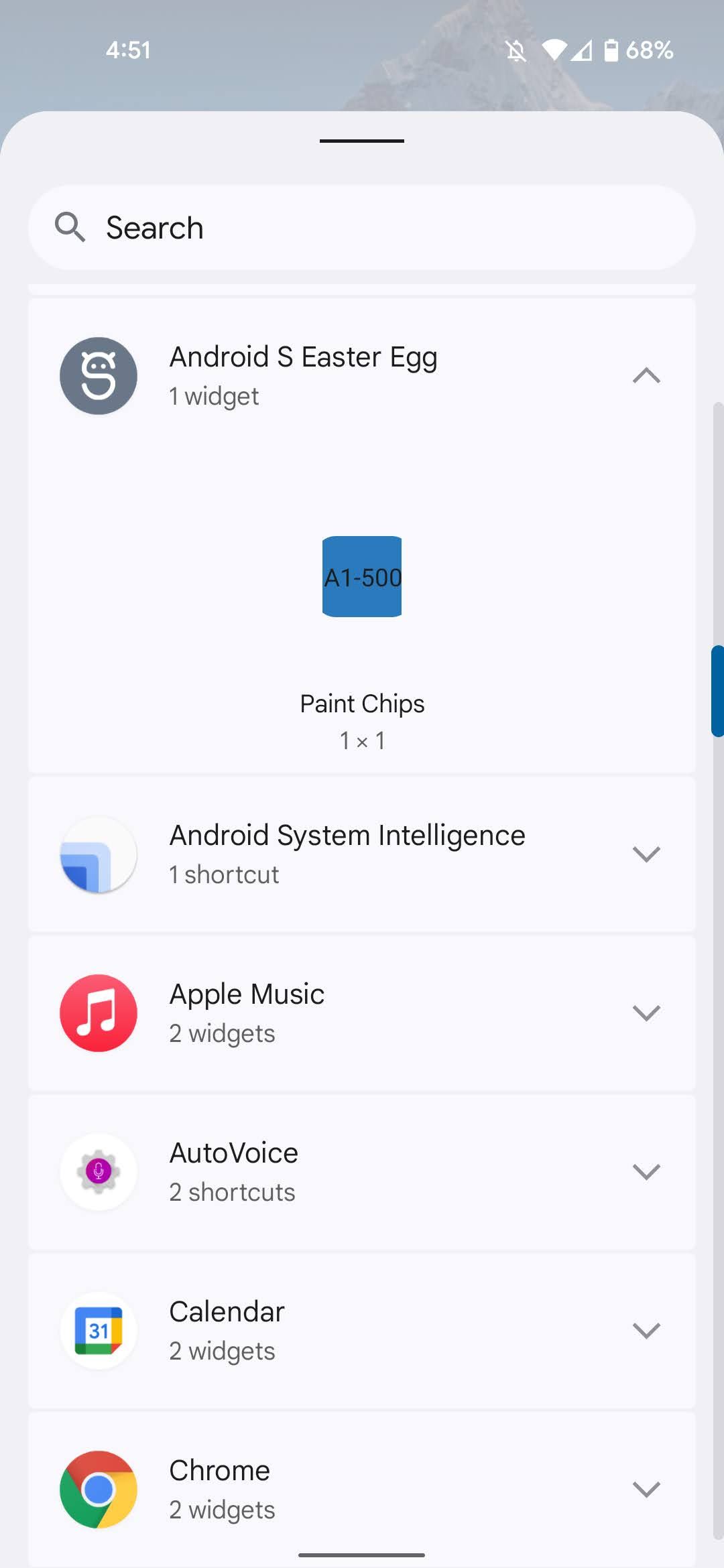Android 12 follows up on its last Easter egg with a new Paint Chip widget