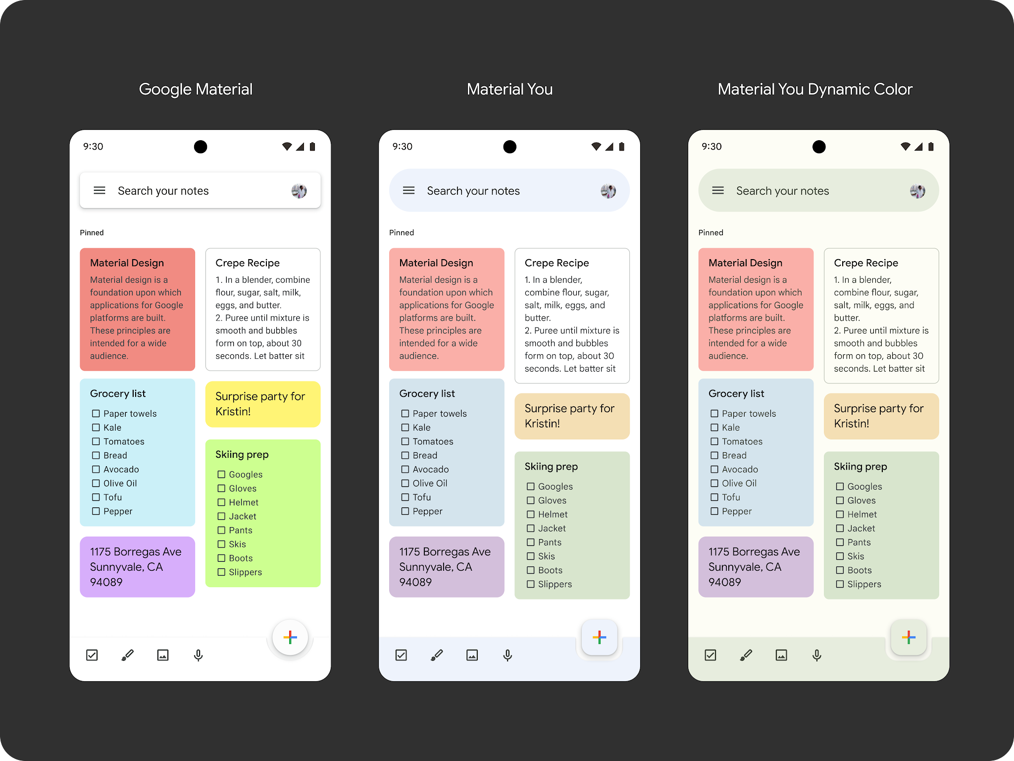 Check out Google Keep's new Material You widgets