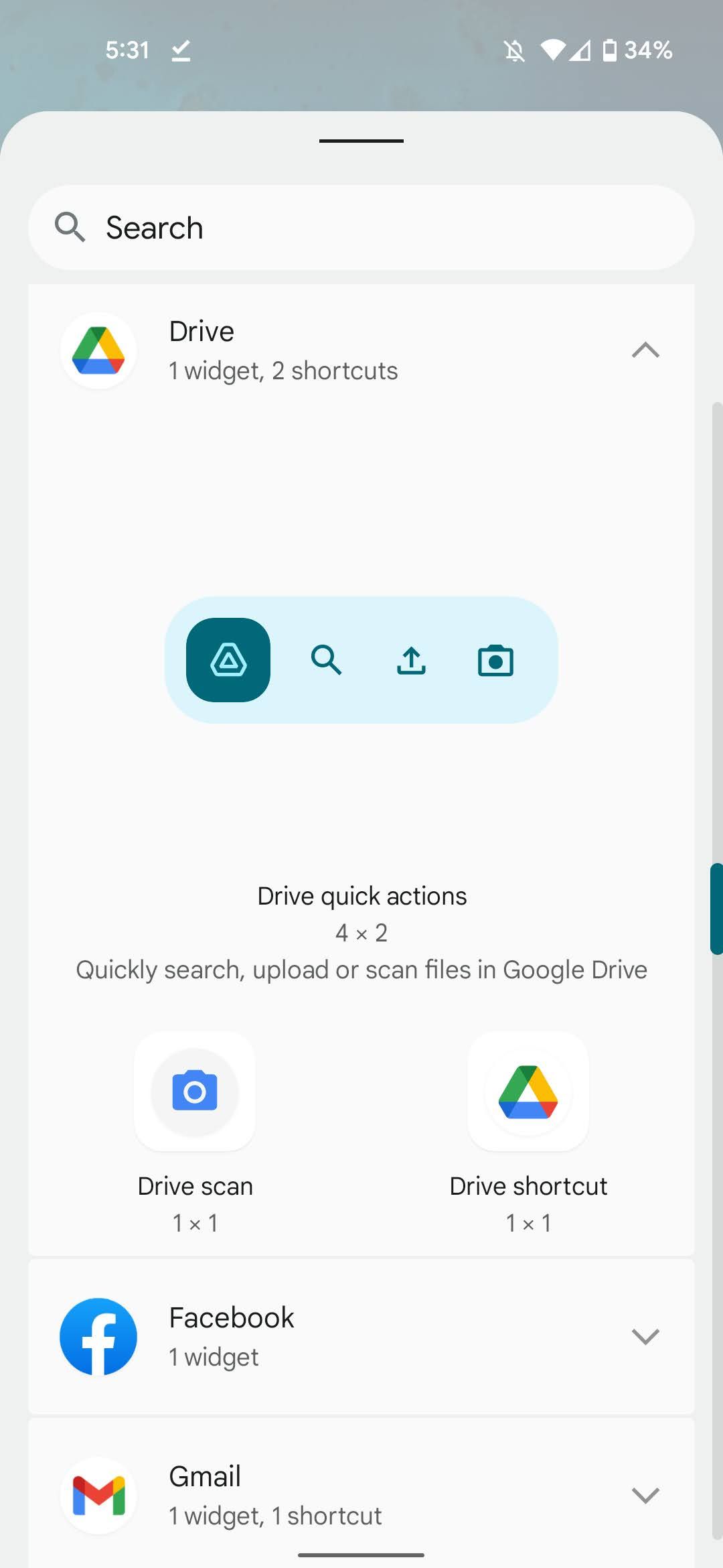 Google Drive's redesigned Material You widget sure does look weird