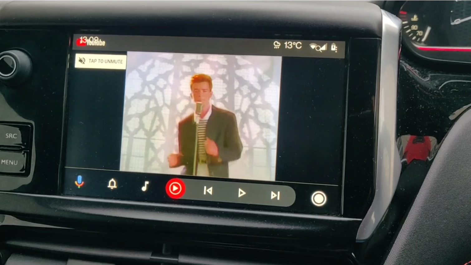 Android Auto has a hidden Easter egg that's never gonna give you up