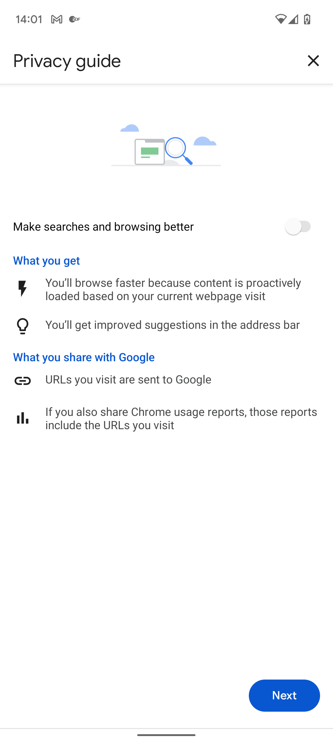 Google's working on a Privacy Guide feature for Chrome on Android
