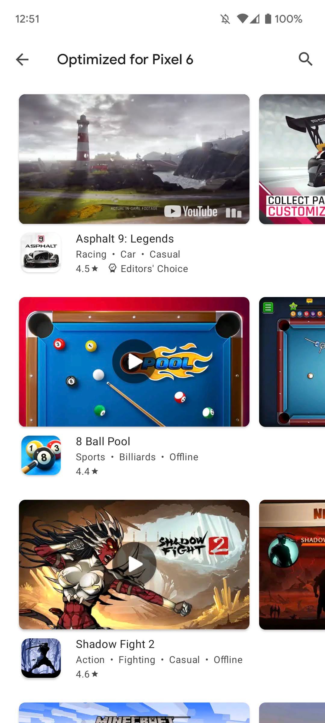 Google's now highlighting Pixel 6-optimized games on the Play Store
