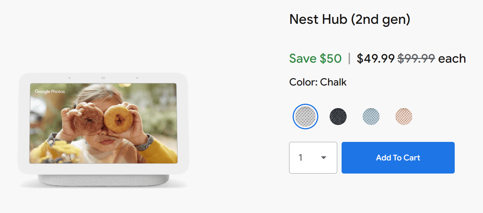 Google's Nest Hub and Nest Hub Max displays are $50 off for a limited time