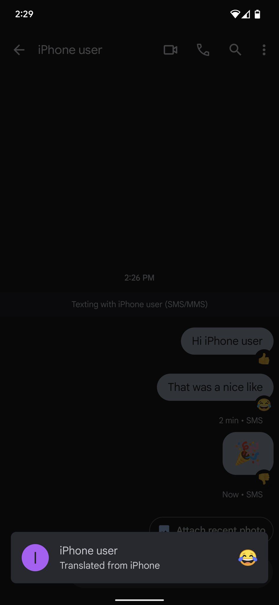 Your Android phone now properly displays iMessage reactions — if you ...