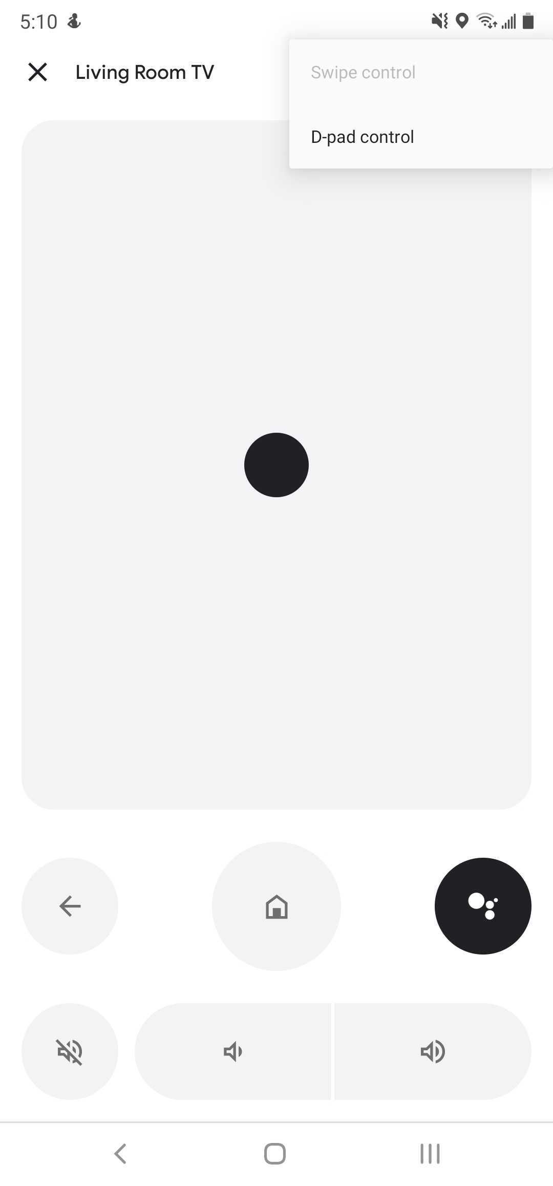 D-pad controls for Android TV devices land on the Google Home app