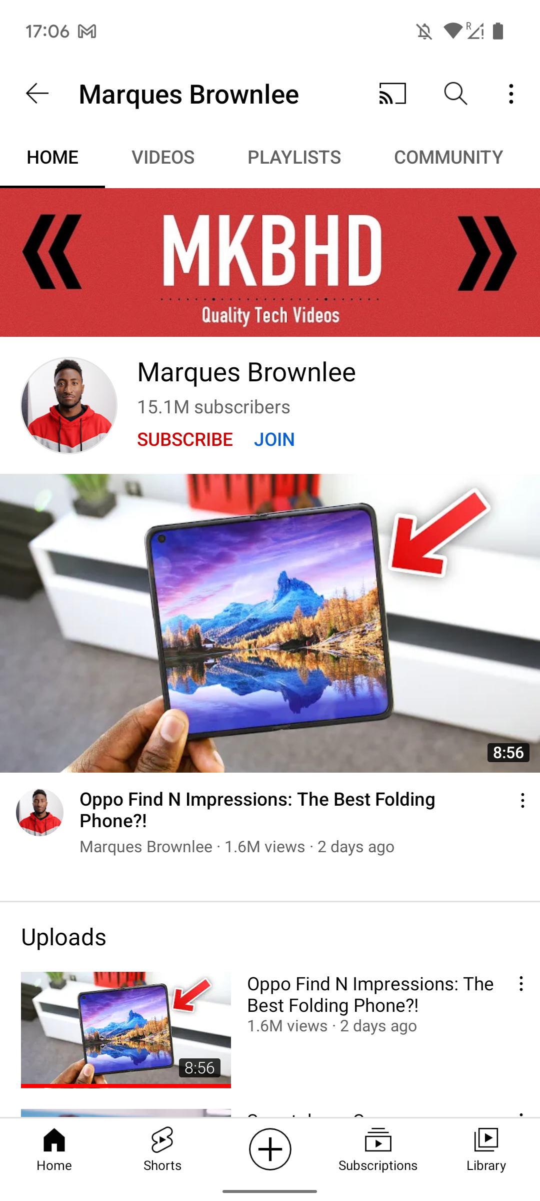 YouTube is testing a revamped channel interface