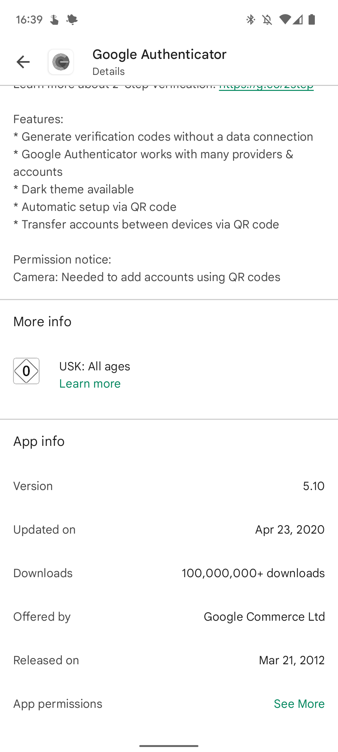 Google Authenticator has somehow just hit 100 million installs on the ...