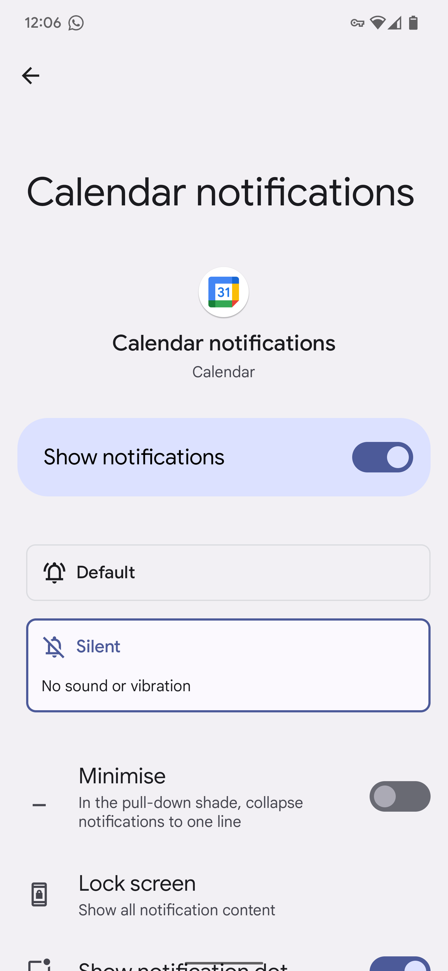 How to set an Android app's notifications to silent