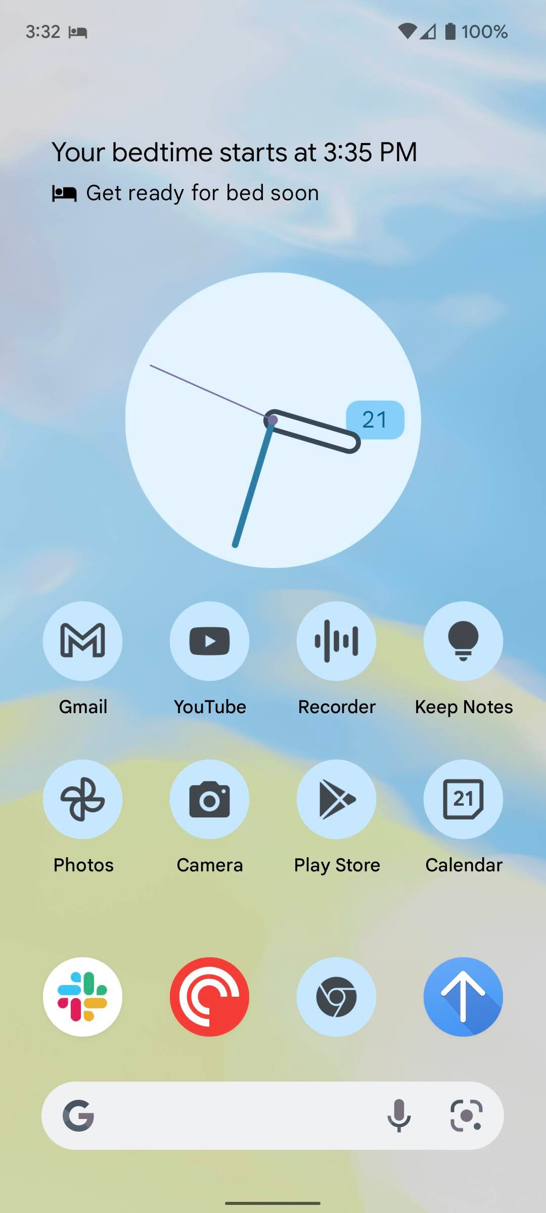 Google adds fitness and bedtime tracking to At a Glance for Pixels