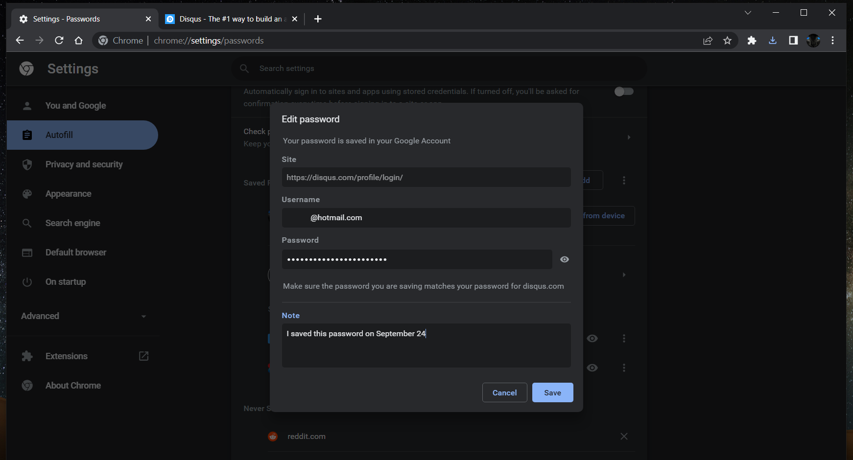 Google Chrome will soon let you add notes to saved passwords