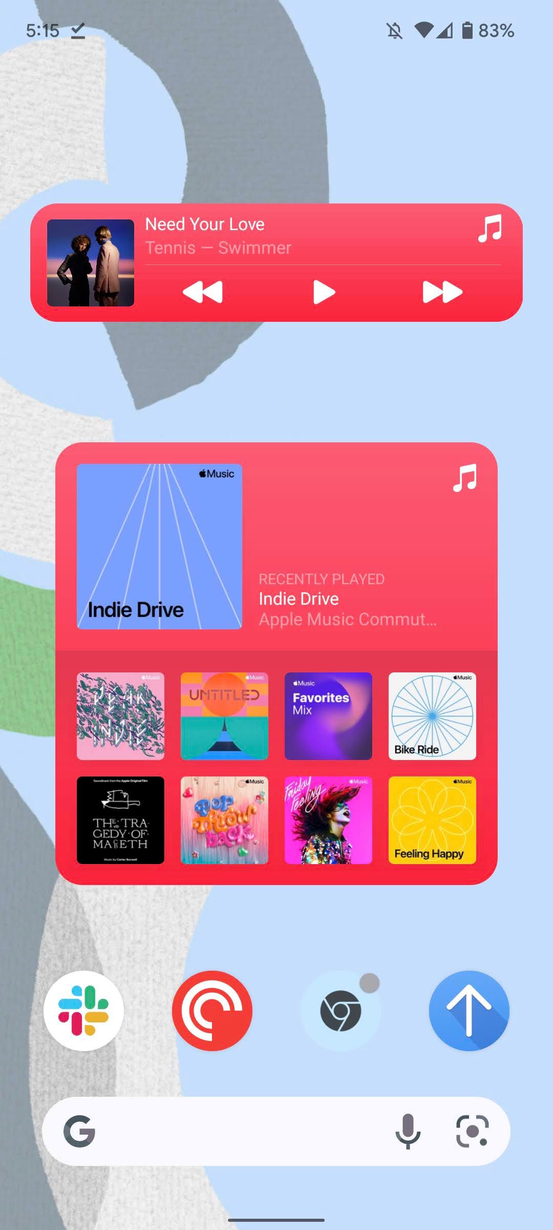 Apple Music's better-looking widgets are now available for everyone