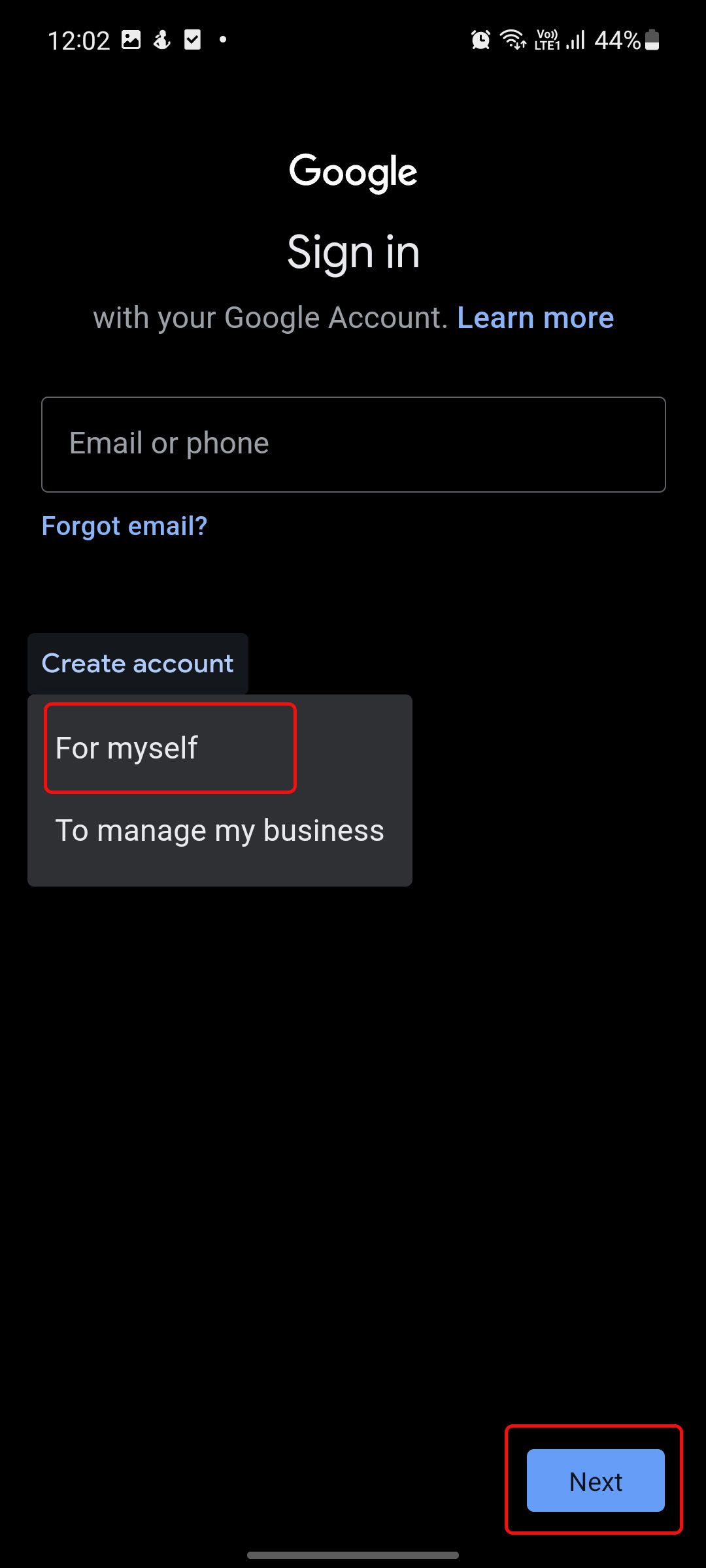 How to set up a new Google account on Android