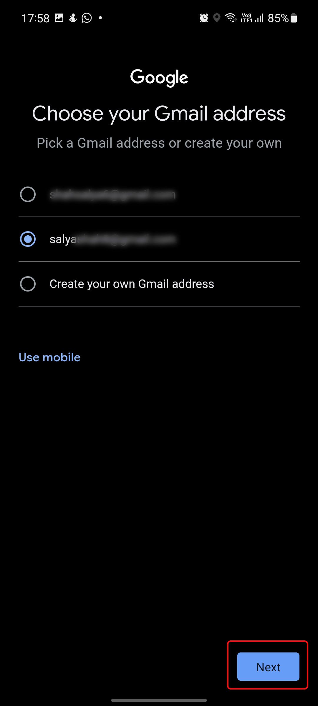 How to set up a new Google account on Android